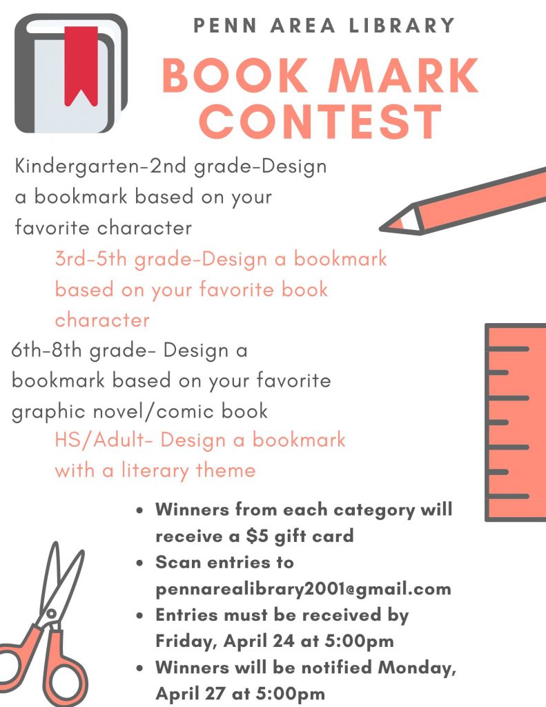 Book Mark Contest – Penn Area Library