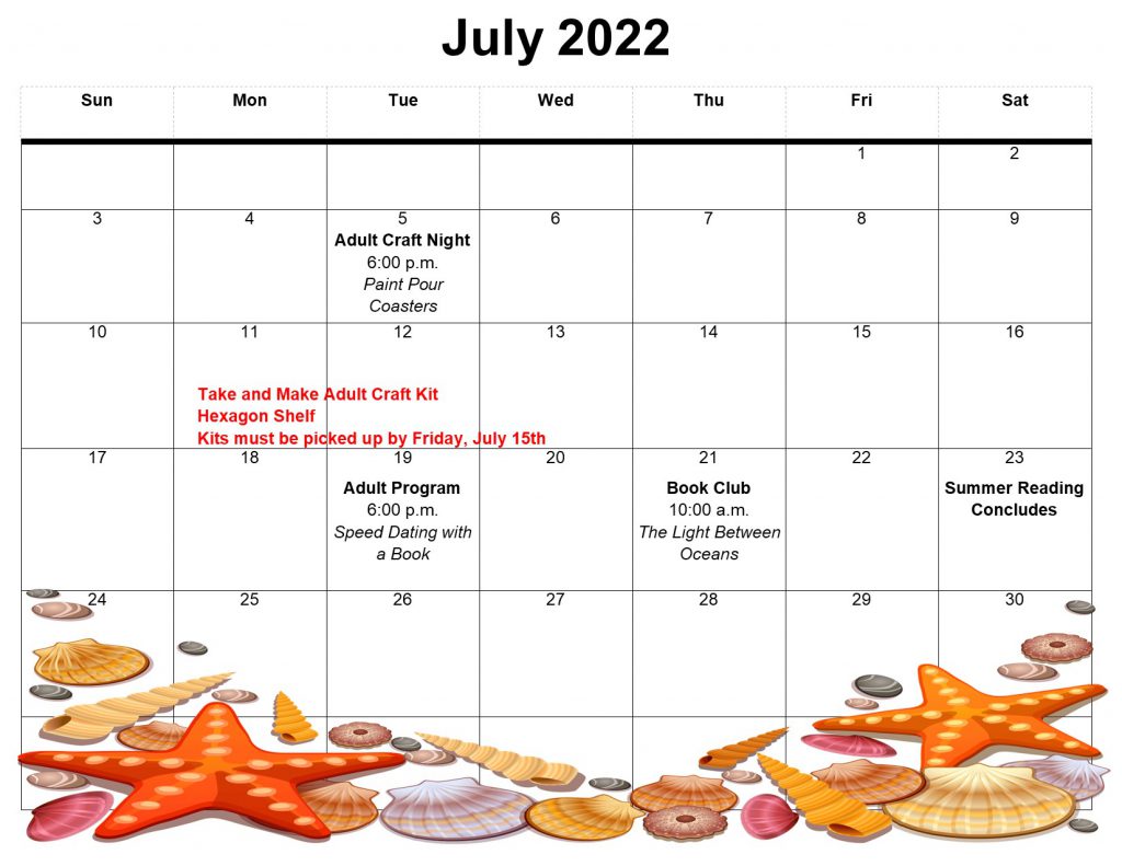 July-Calendar – Penn Area Library